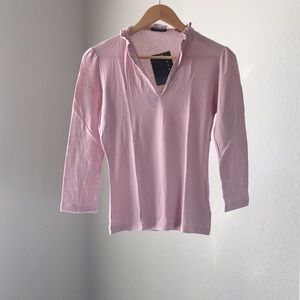 Sisley | Tops | Sisley Long Sleeves Ruffled Top Tee | Poshmark